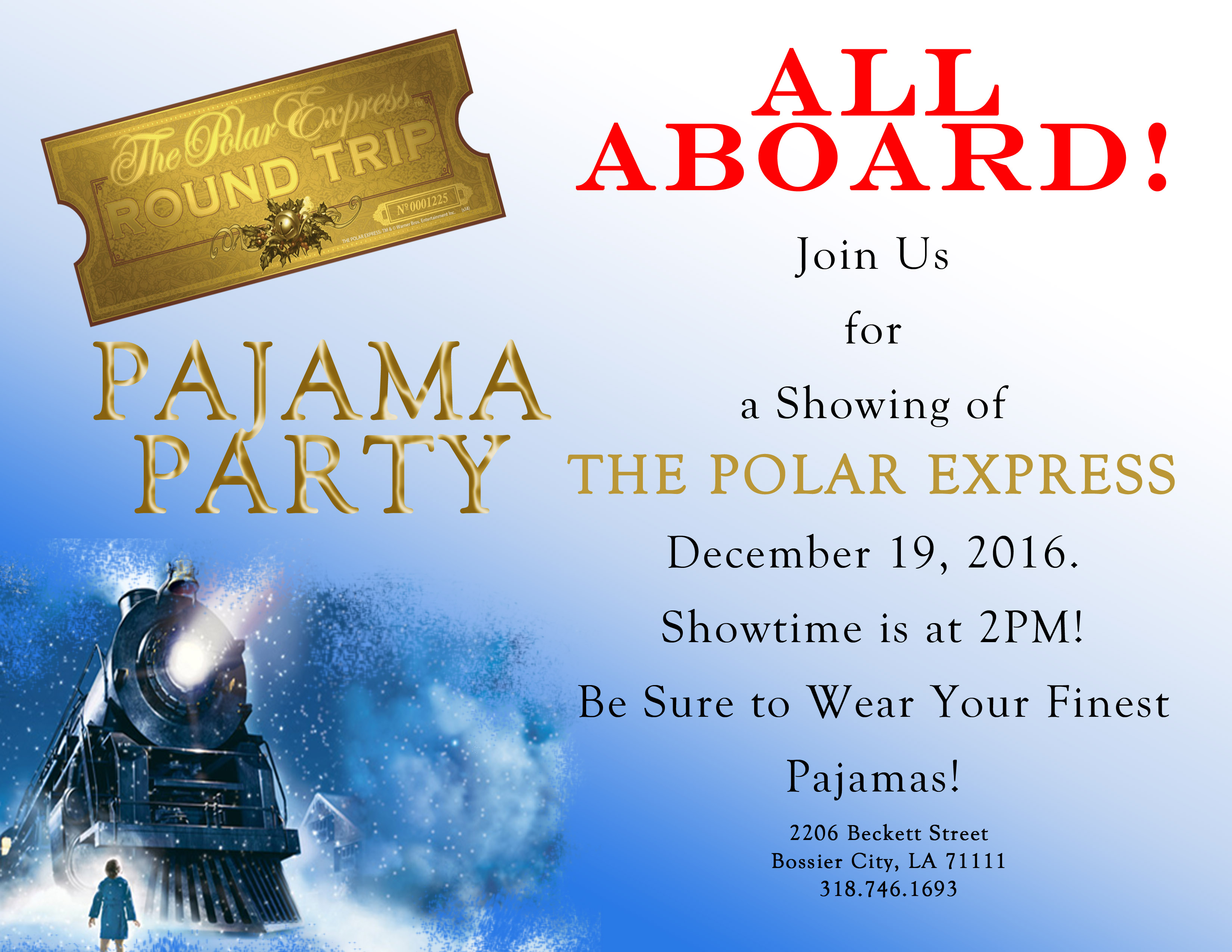 Central Library Showing of The Polar Express | Bossier Parish Libraries