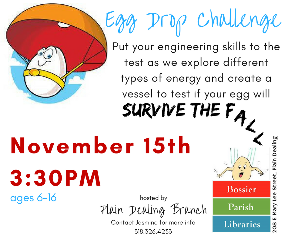 EGG DROP CHALLENGE | Bossier Parish Libraries